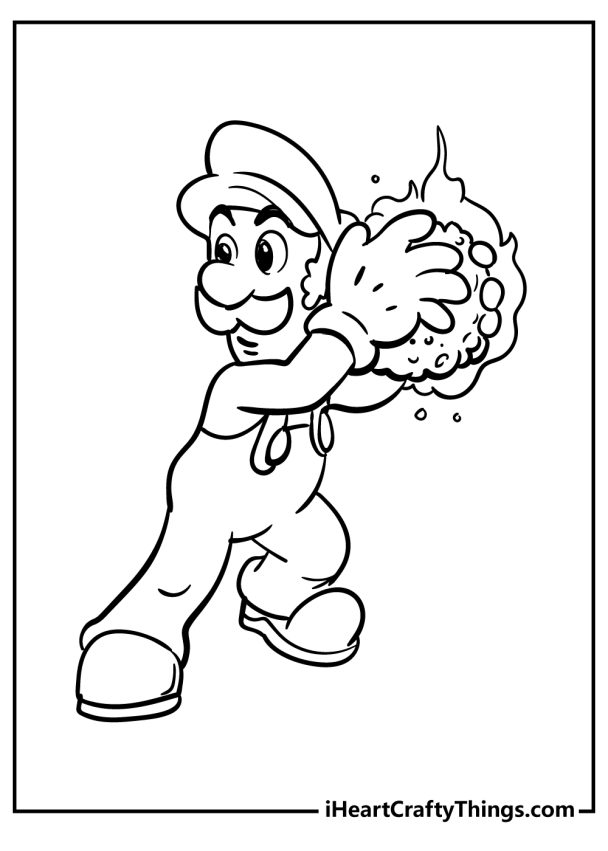 Super Mario Bros Coloring Pages (100% Free Printables)