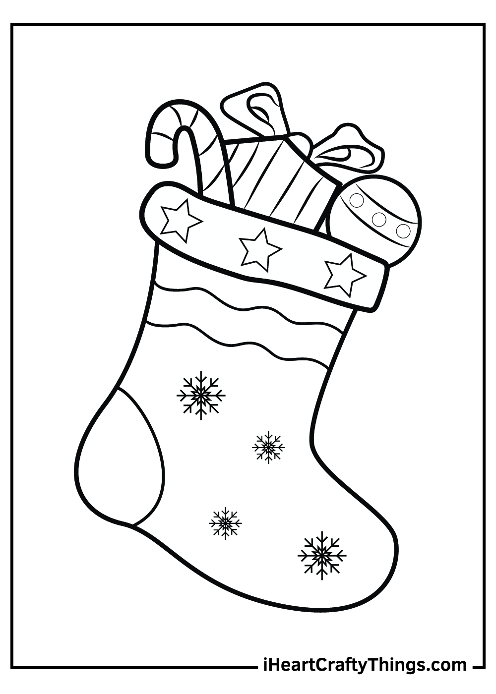 Printable Christmas Stocking Outline