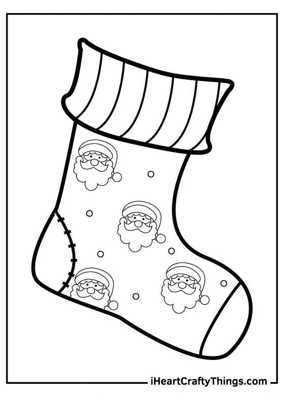 25 Christmas Stocking Coloring Pages (100% Free Printables)