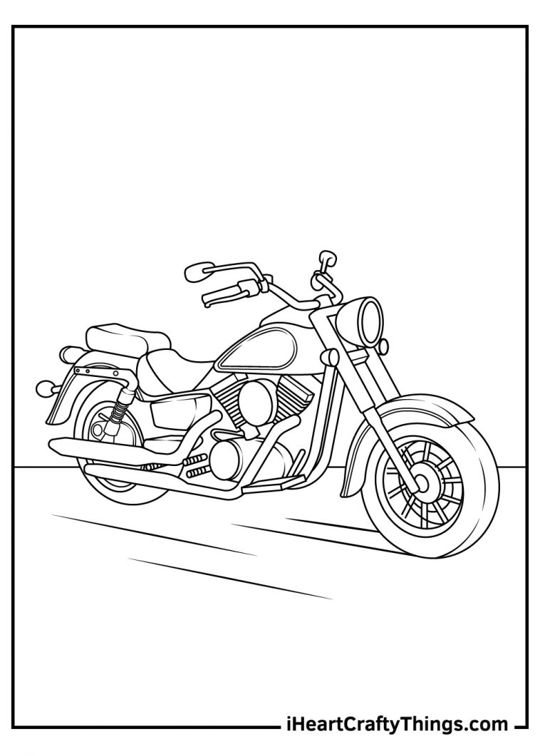 15 Motorcycle Coloring Pages (100% Free Printables)