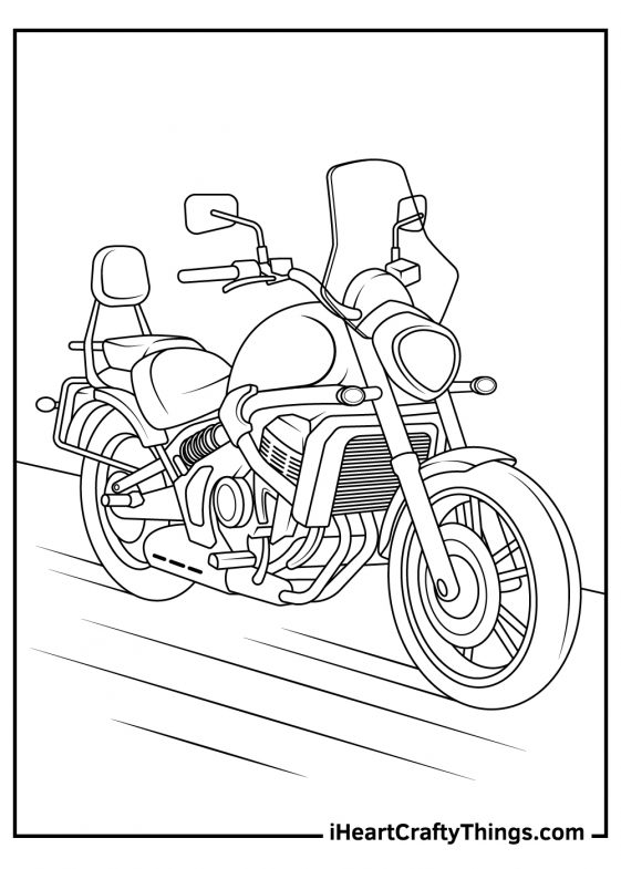 15 Motorcycle Coloring Pages (100% Free Printables)