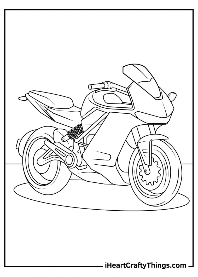 15 Motorcycle Coloring Pages (100% Free Printables)