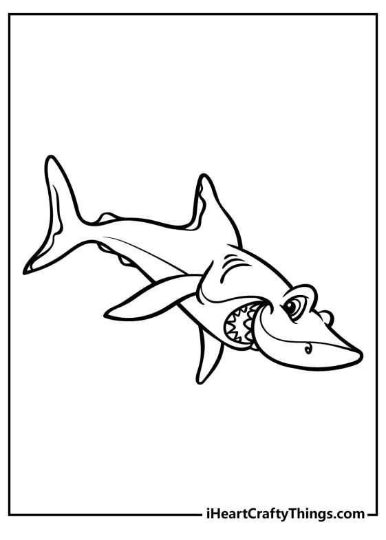 45 Shark Coloring Pages (100% Free Printables)