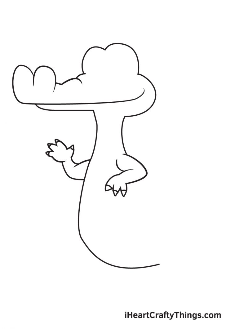 Alligator Drawing - How To Draw An Alligator Step By Step