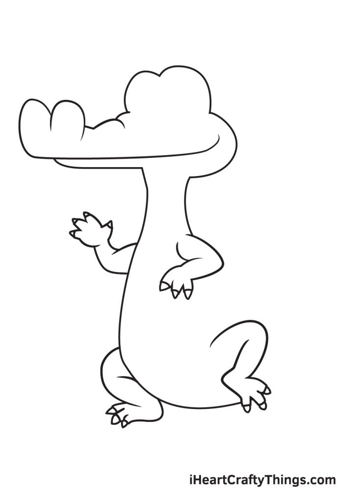 Alligator Drawing - How To Draw An Alligator Step By Step