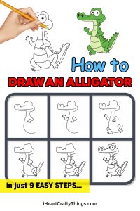 Alligator Drawing - How To Draw An Alligator Step By Step
