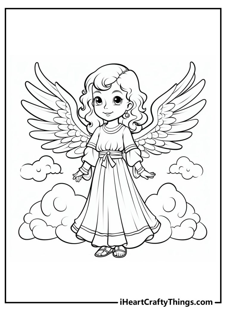 15 Free Angels Coloring Pages PDF (Updated 2025)