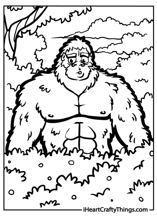 15 Bigfoot Coloring Pages (100% Free Printables)