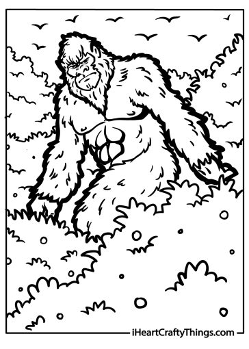 15 Bigfoot Coloring Pages (100% Free Printables)