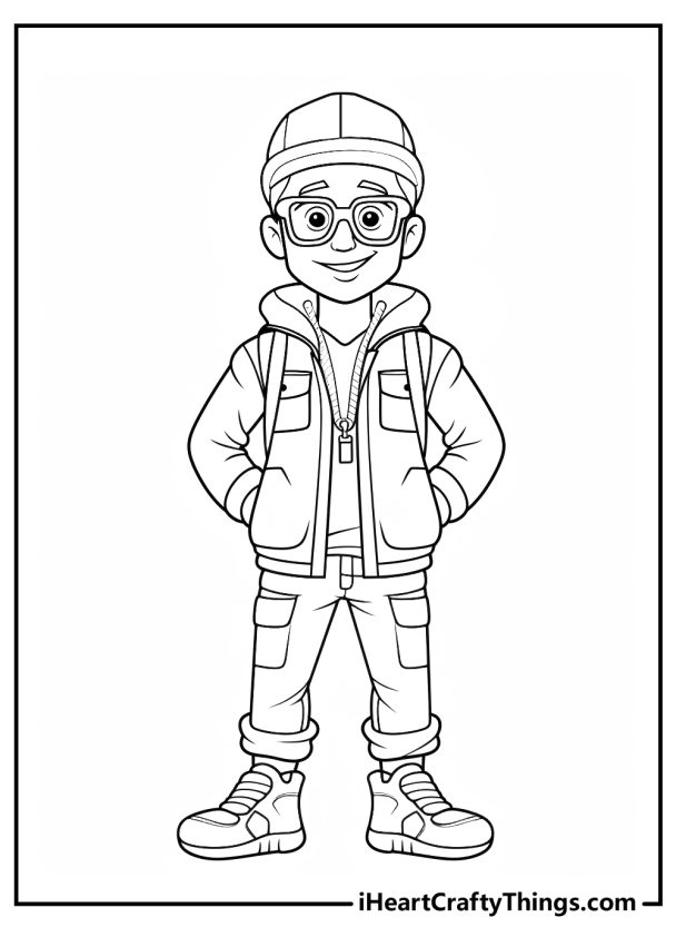 25 Blippi Coloring Pages (100% Free Printable PDFs)
