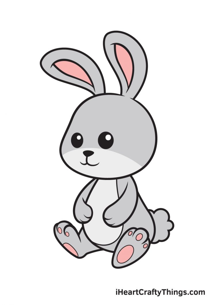 Bunny Drawing - How To Draw A Bunny Step By Step