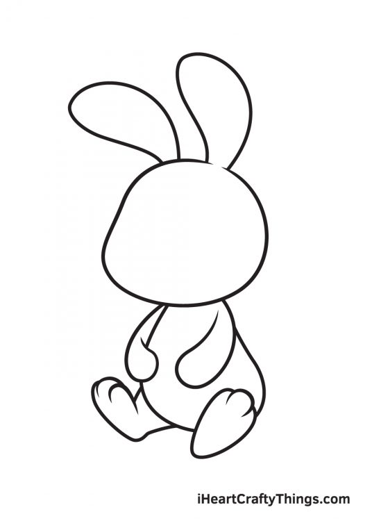 Bunny Drawing - How To Draw A Bunny Step By Step