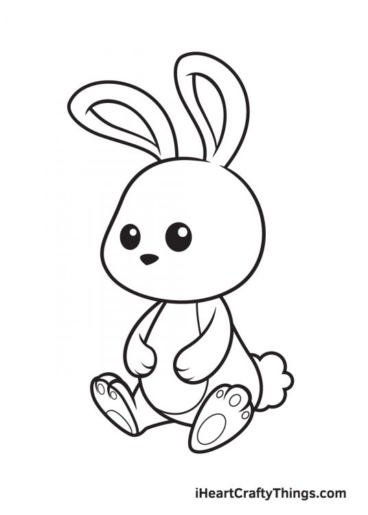 Bunny Drawing - How To Draw A Bunny Step By Step