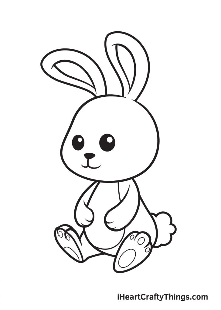 Bunny Drawing - How To Draw A Bunny Step By Step