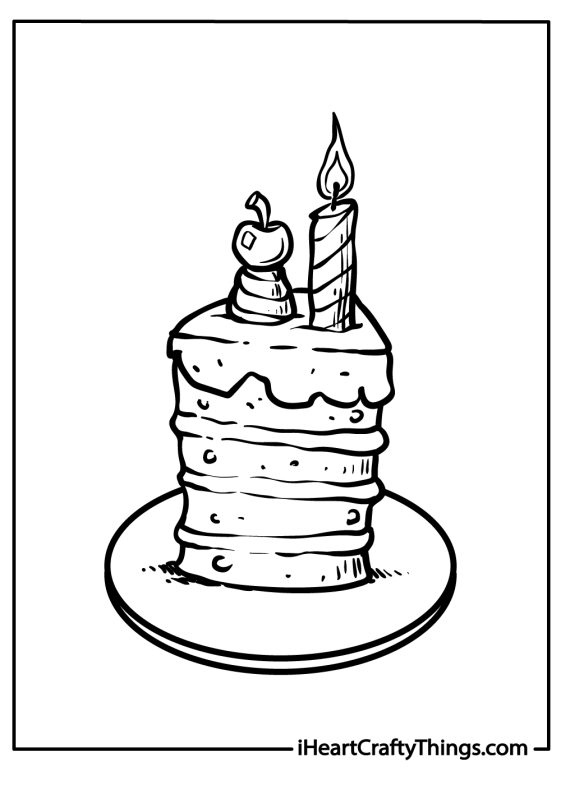 Cake Coloring Pages (100% Free Printables)