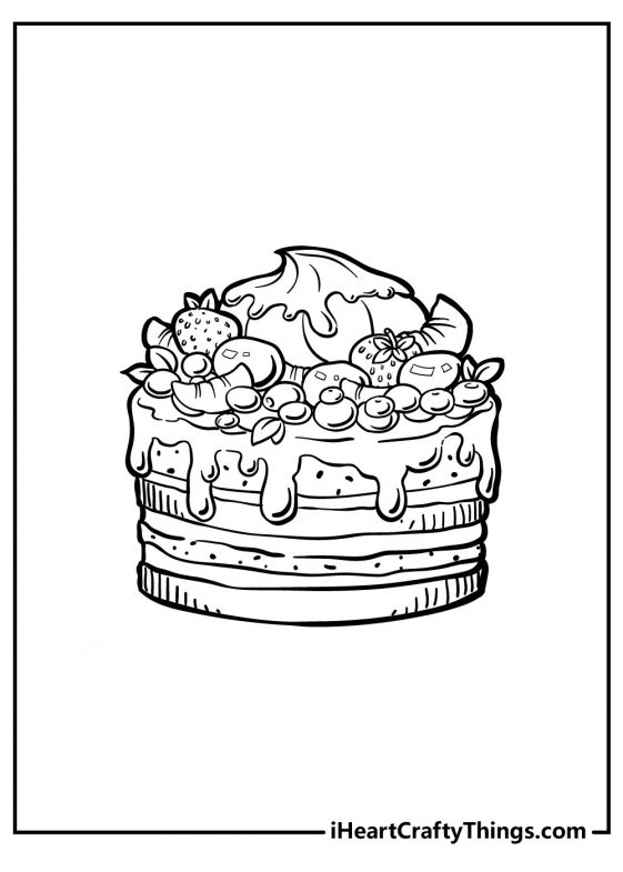 Cake Coloring Pages (Updated 2021)