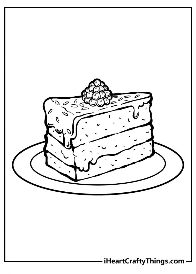 Cake Coloring Pages (100% Free Printables)
