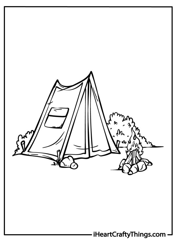 25 Camping Coloring Pages (100% Free Printables)