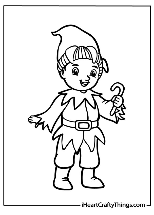 35 Christmas Elves Coloring Pages (Free Printables For Kids)