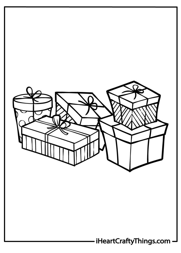 25 Christmas Present Coloring Pages (100% Free Printables)