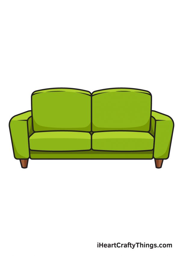 Couch Drawing - How To Draw A Couch Step By Step