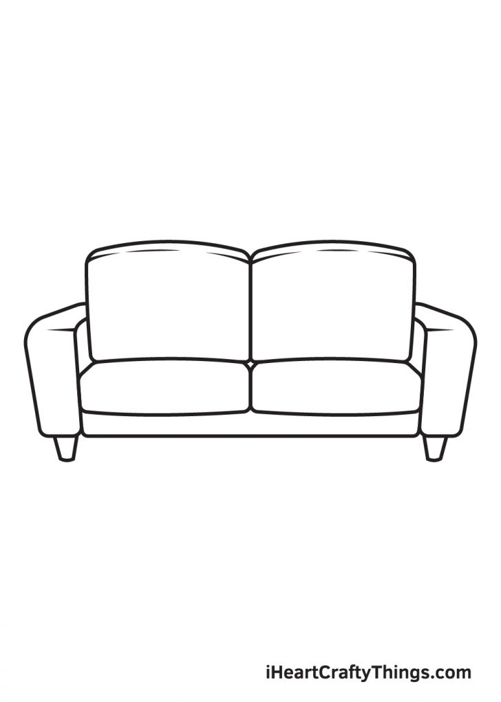 Couch Drawing - How To Draw A Couch Step By Step