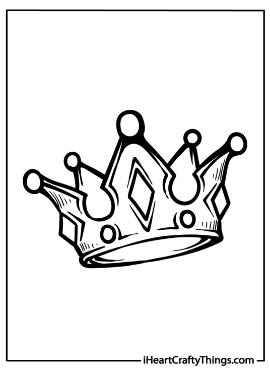 15 Crown Coloring Pages (100% Free Printables)