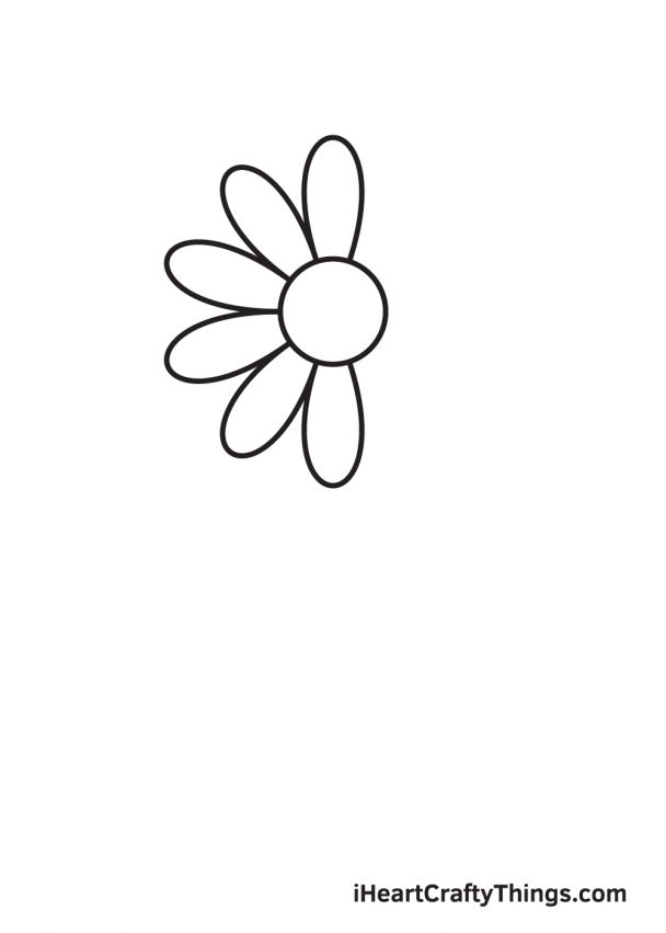 Daisy Drawing - How To Draw A Daisy Step By Step
