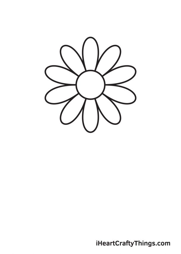 Daisy Drawing - How To Draw A Daisy Step By Step