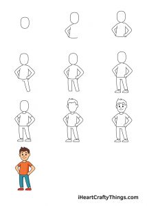 Man Drawing - How To Draw A Man Step By Step