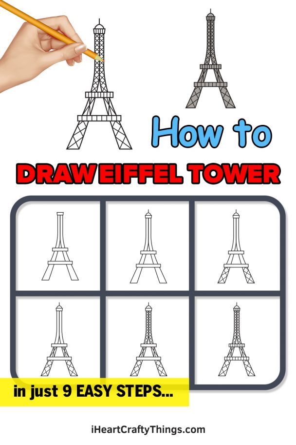 Eiffel Tower Drawing - How To Draw An Eiffel Tower Step By Step