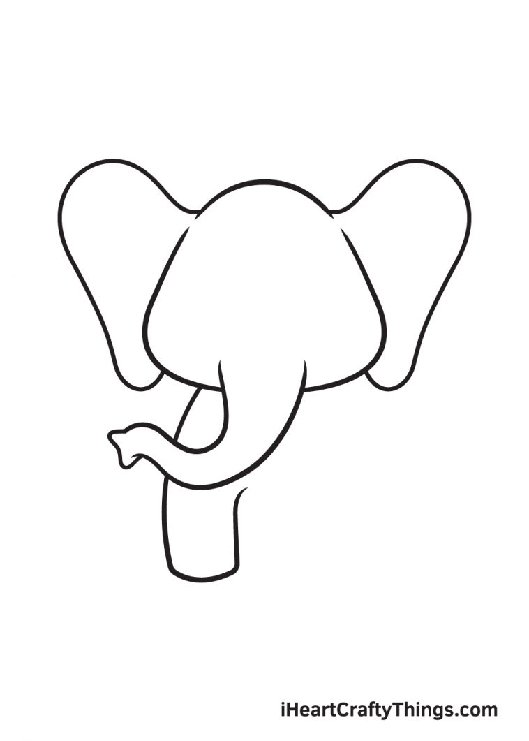 Elephant Drawing — How To Draw An Elephant Step By Step