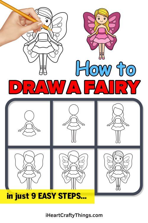 Fairy Drawing - How To Draw A Fairy Step By Step