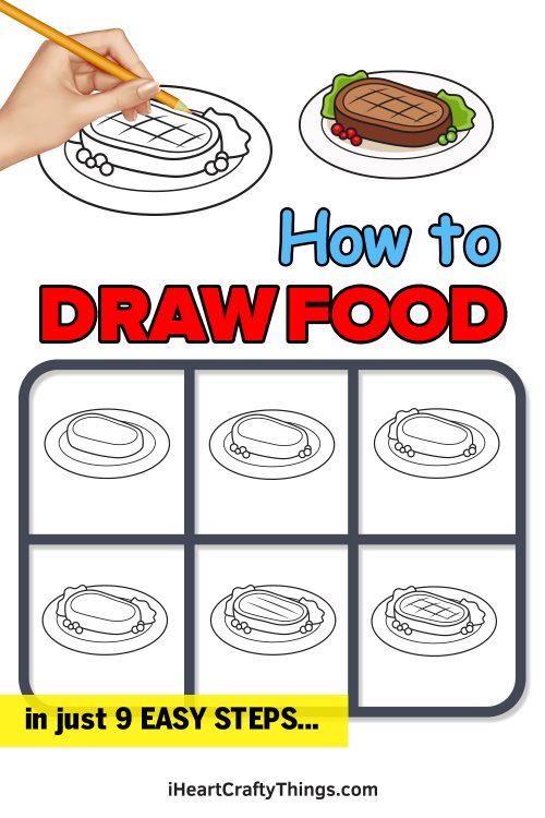 Food Drawing - How To Draw Food Step By Step