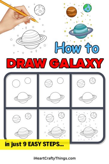 Galaxy Drawing - How To Draw A Galaxy Step By Step