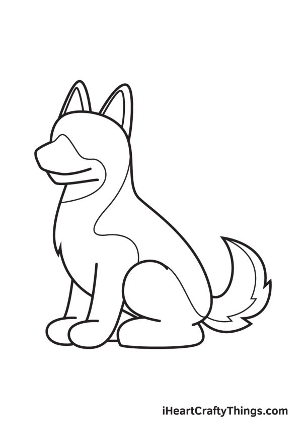 German Shepherd Drawing - How To Draw A German Shepherd Step By Step