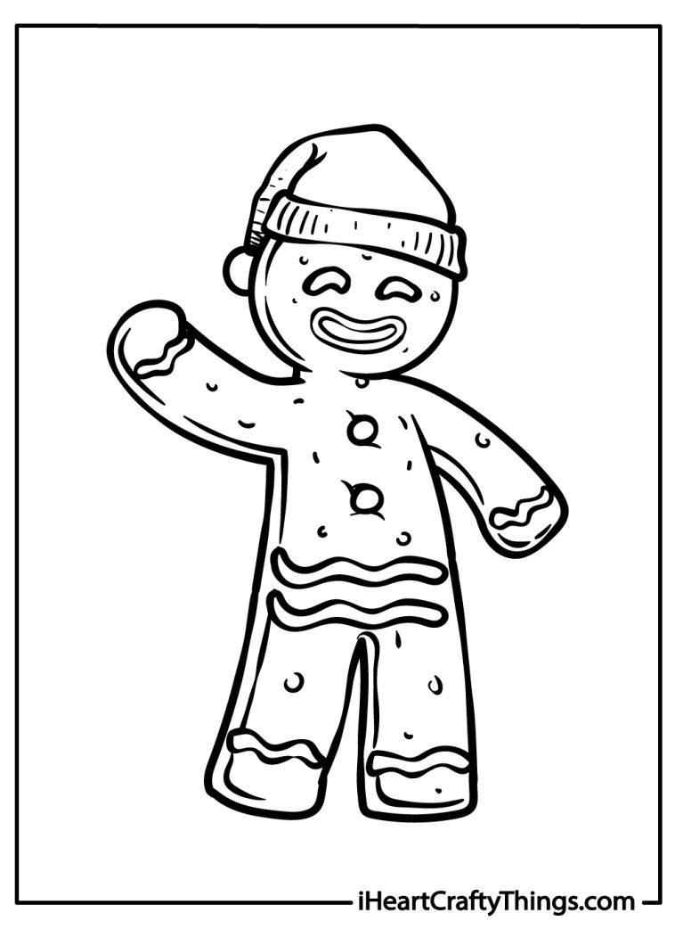 35 Christmas Gingerbread Man Coloring Pages: Free Printables