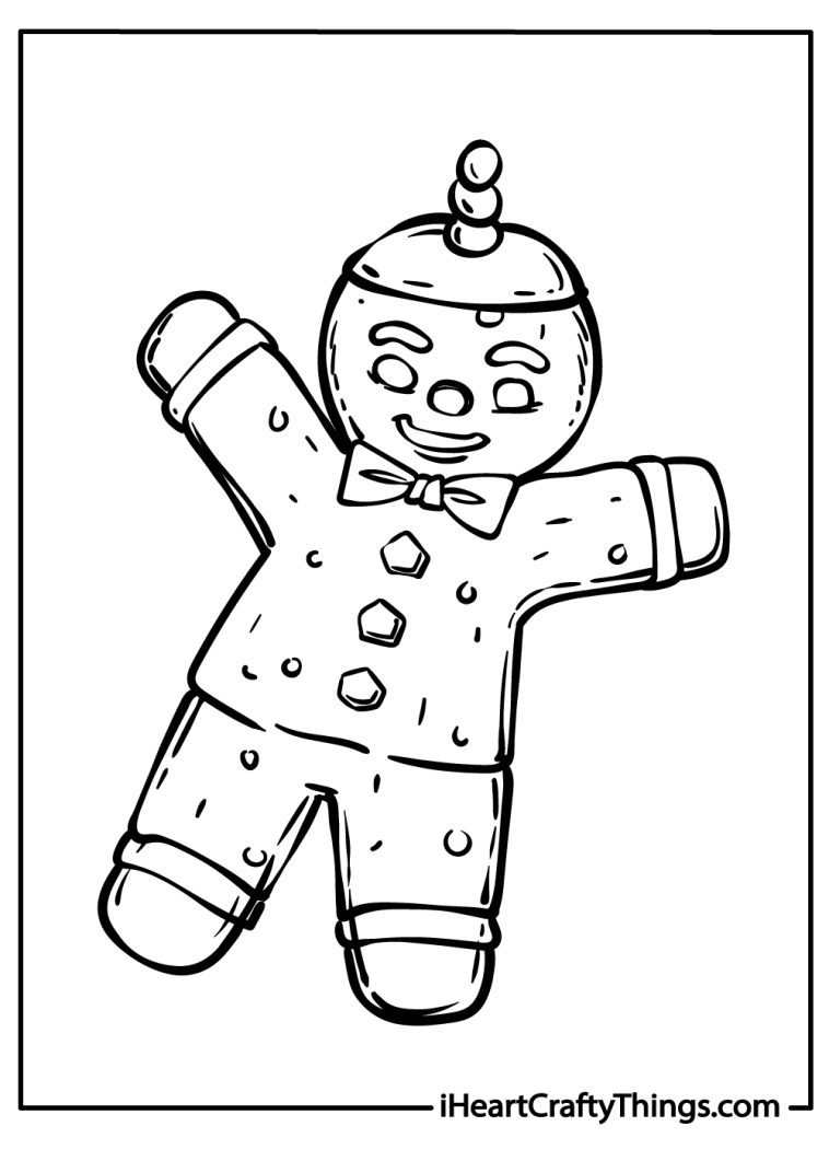 35 Christmas Gingerbread Man Coloring Pages: Free Printables
