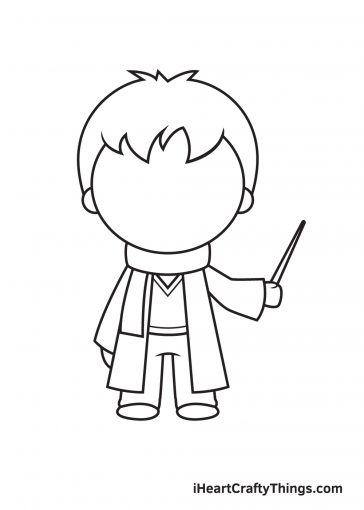 Harry Potter Drawing - How To Draw Harry Potter Step By Step
