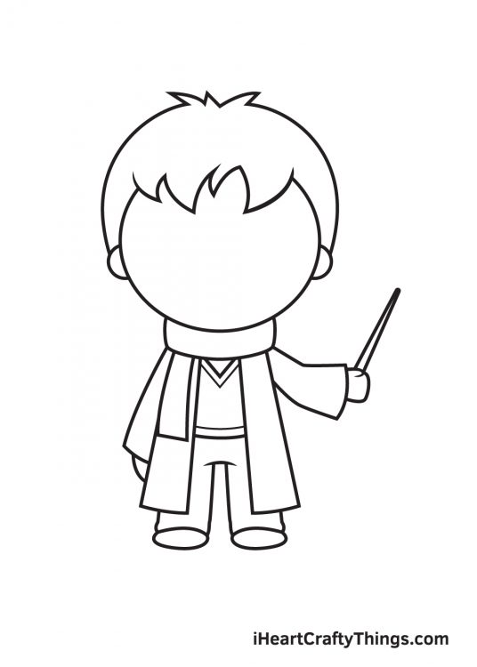 Harry Potter Drawing - How To Draw Harry Potter Step By Step