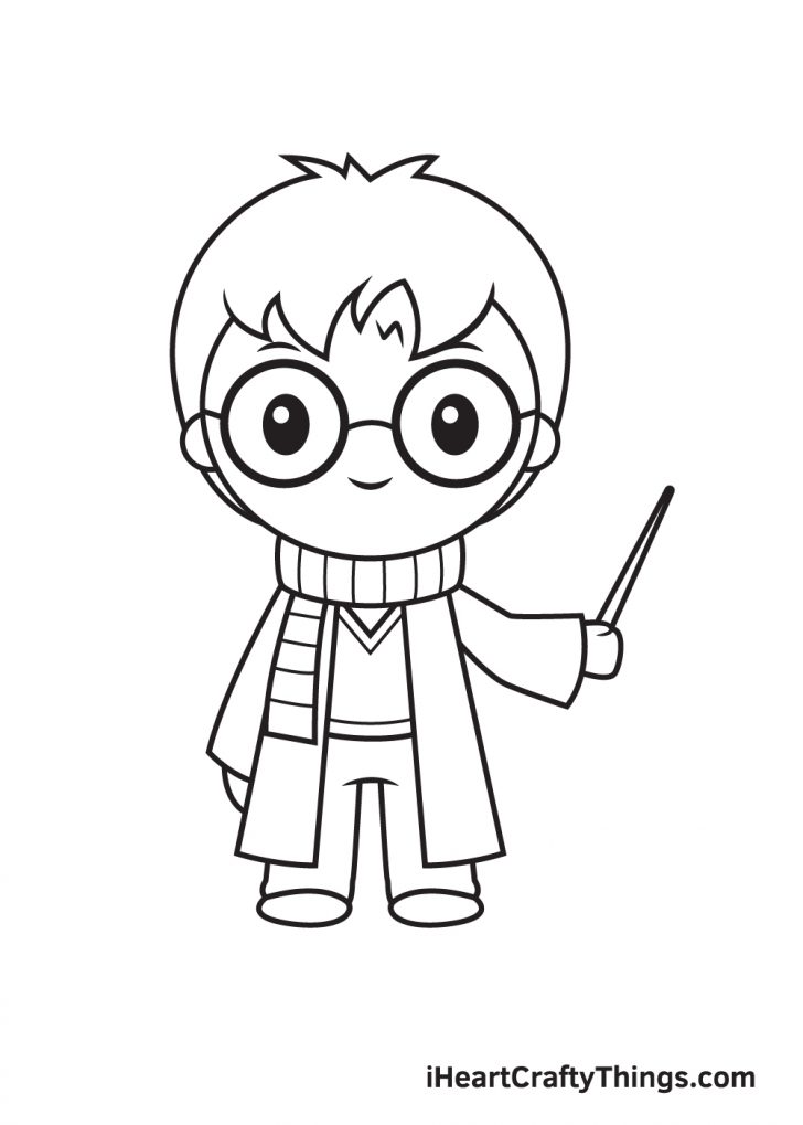 Harry Potter Drawing - How To Draw Harry Potter Step By Step