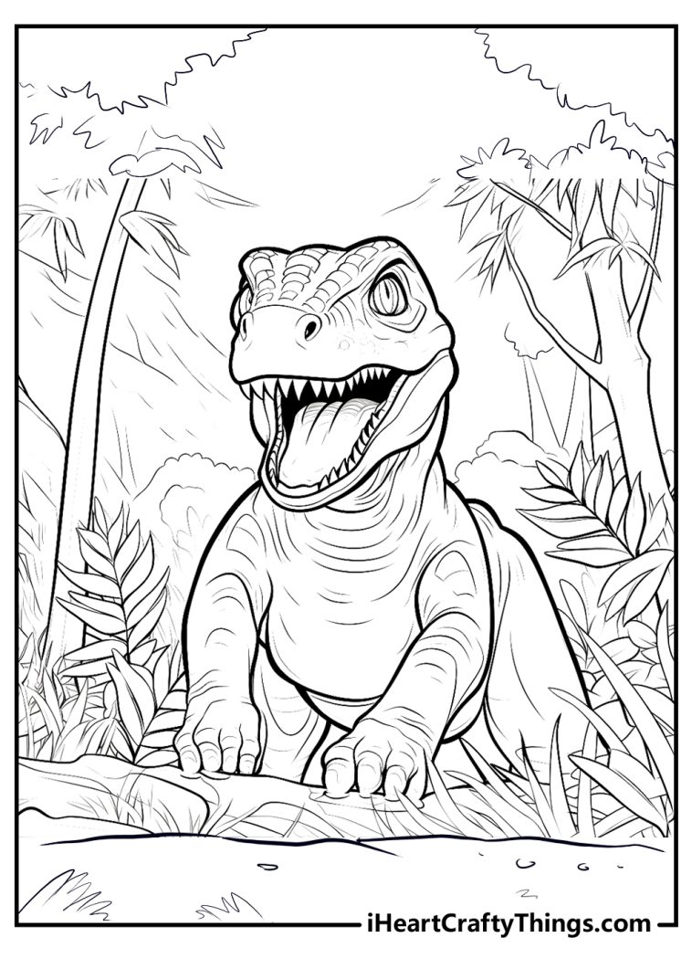 Jurassic Colouring Iheartcraftythings Indominus Dinosaurs Sketch ...