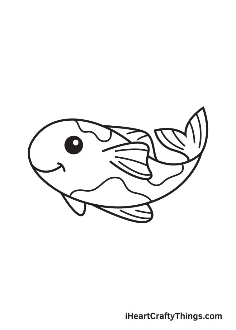 Koi Fish Drawing - How To Draw A Koi Fish Step By Step