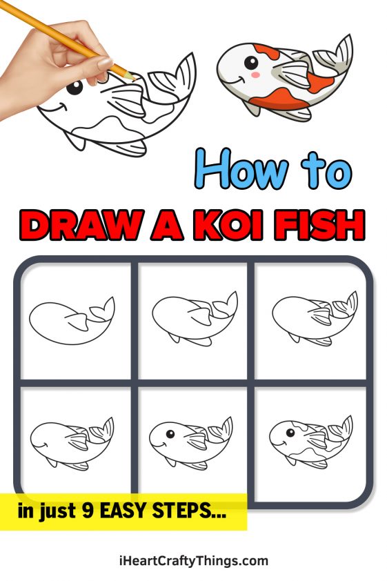 Koi Fish Drawing - How To Draw A Koi Fish Step By Step