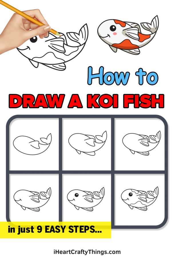 Koi Fish Drawing - How To Draw A Koi Fish Step By Step