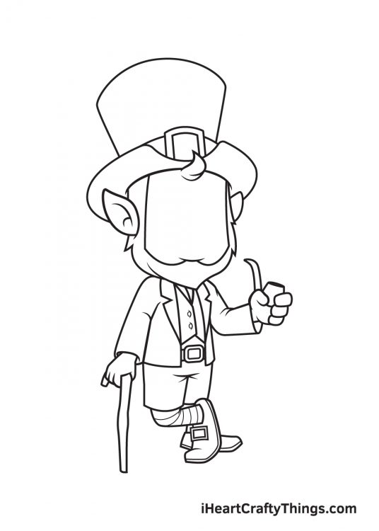 Leprechaun Drawing - How To Draw A Leprechaun Step By Step