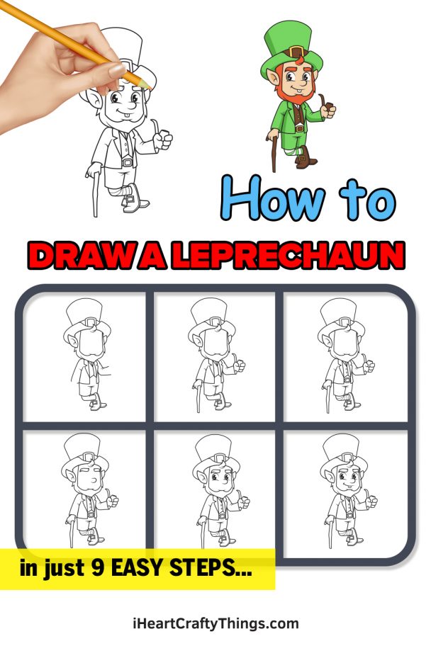 Leprechaun Drawing - How To Draw A Leprechaun Step By Step
