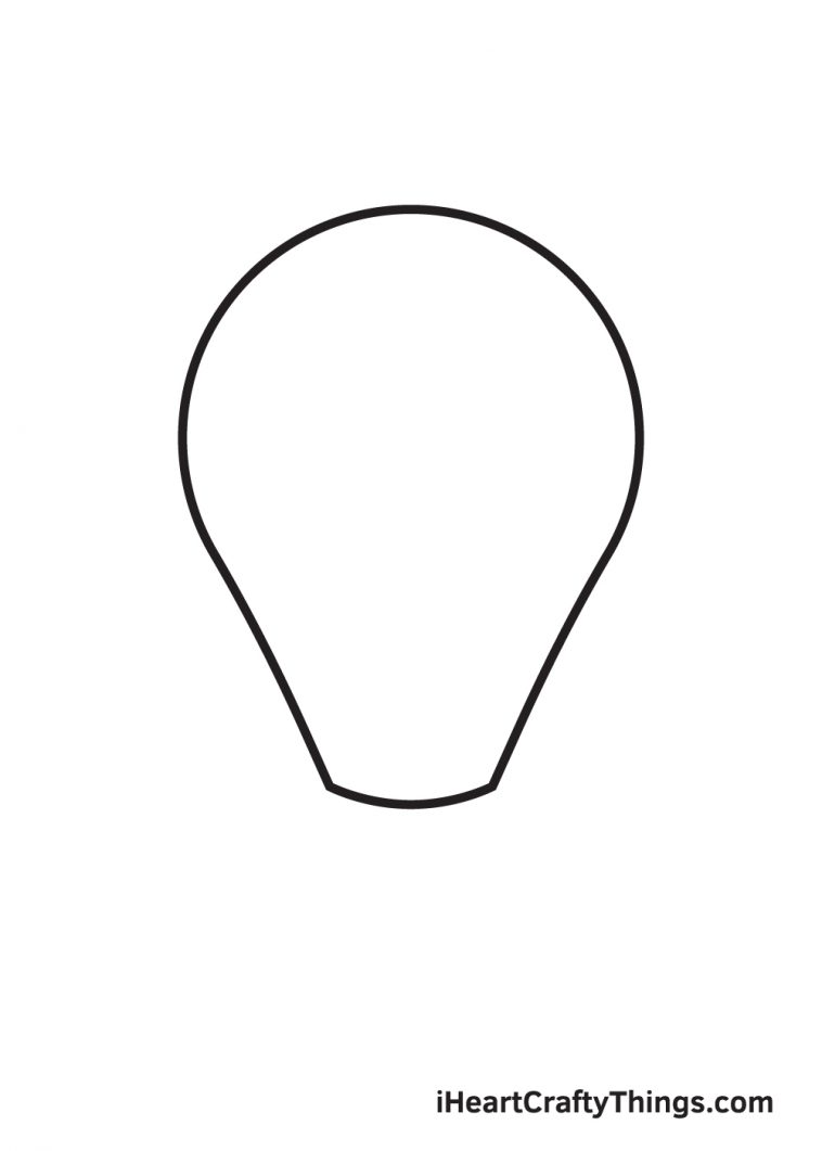 Light Bulb Drawing — How To Draw A Light Bulb Step By Step