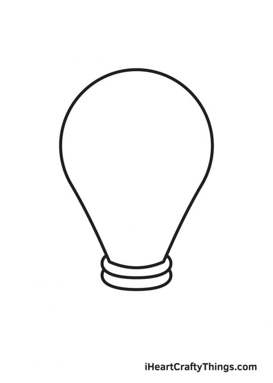 Light Bulb Drawing — How To Draw A Light Bulb Step By Step