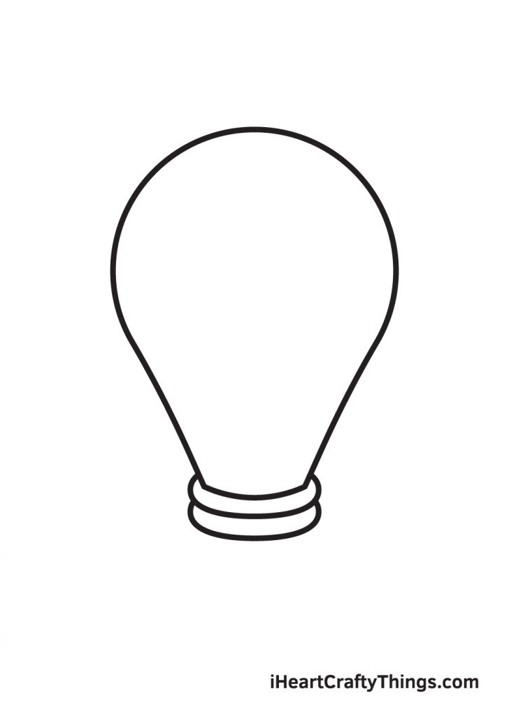 Light Bulb Drawing — How To Draw A Light Bulb Step By Step